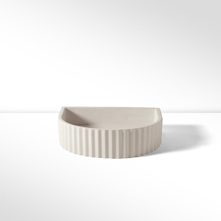 Concrete Half Moon Ribbed Basin – Studio xOx