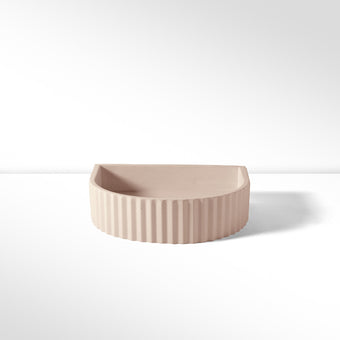 Concrete Half Moon Ribbed Basin – Studio xOx